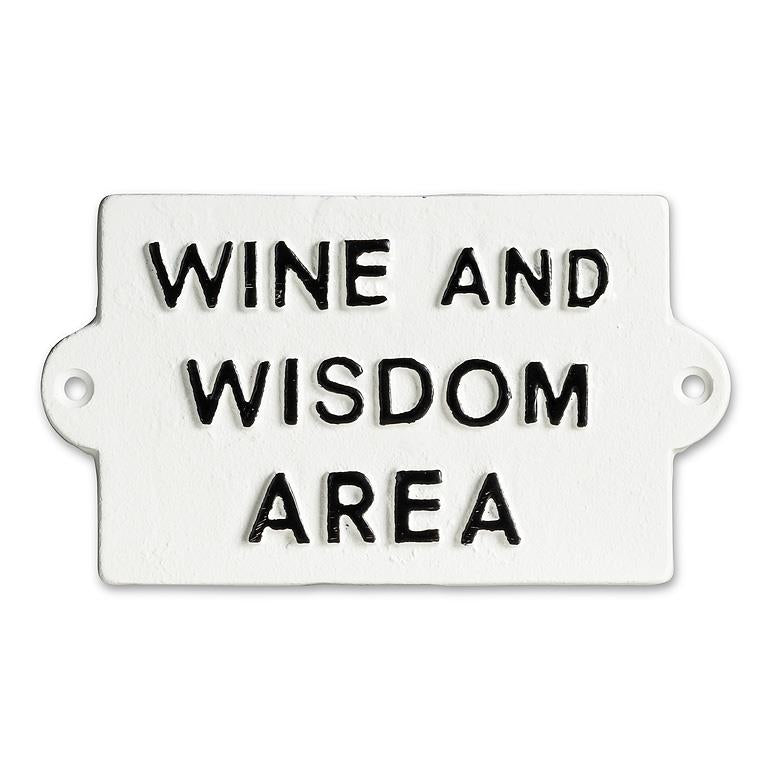 Wine and Wisdom Cast Iron Sign – Shop Green Gecko
